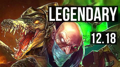 RENEKTON Vs SINGED TOP 16 1 4 9 Solo Kills Legendary 800 Games