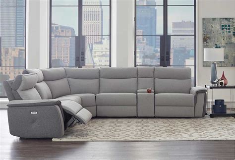 Power Recliner Sectional Fabric Sofa He Leather Sectionals