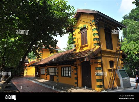 French Colonial Architecture In Hanoi City Stock Photo Alamy