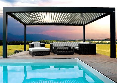 Waterproof Louver Roof System Kits Outdoor Gazebo Garden Bio Climatic