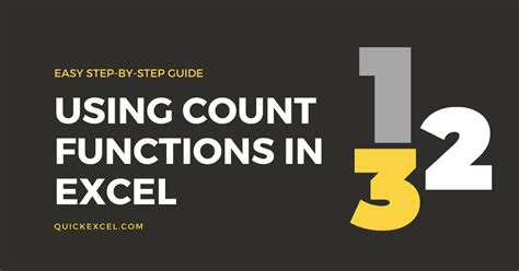 Count Functions In Excel The Complete Guide Quickexcel