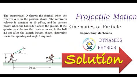 dynamics 02 08 projectile motion problem with solutions in kinematics of particles youtube