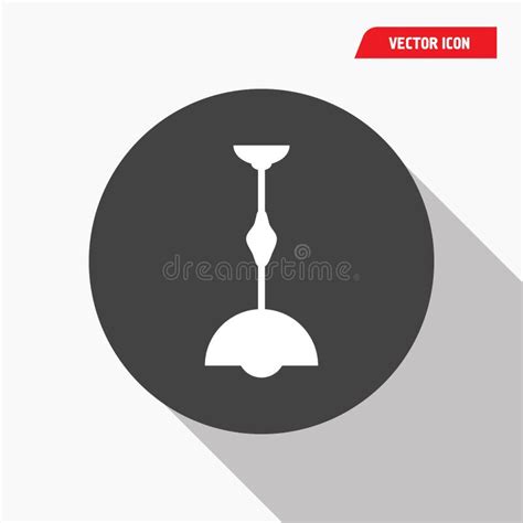 Icono Blanco De La L mpara De La Ejecuci n Del Techo Ilustración del