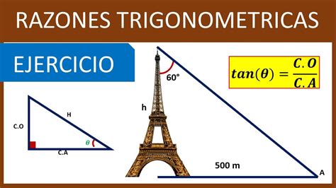 Razones Trigonométricas Calcular la Altura de la Torre YouTube