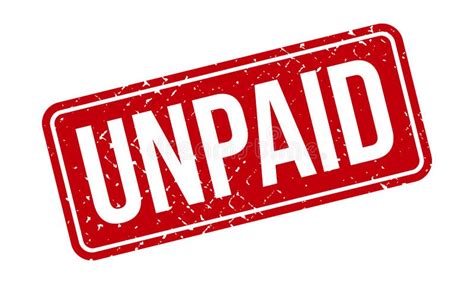 Unpaid Rubber Stamp Red Unpaid Rubber Grunge Stamp Seal Vector