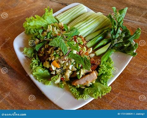 Closeup Thai Seafood Platter Lunch In Thailand Summer Vacation Whole