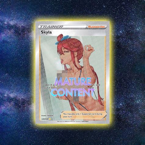 Skyla Custom Sexy Pokemon Card Proxy Fan Card Orica Tcg Hentai Etsy
