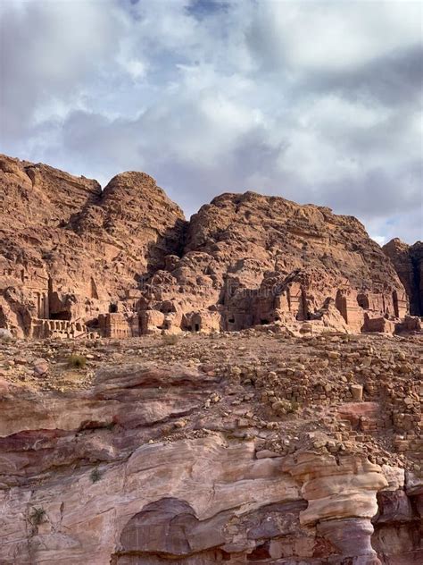 View Of Royal Tombs In The Lost City Of Petra Stock Photo Image Of