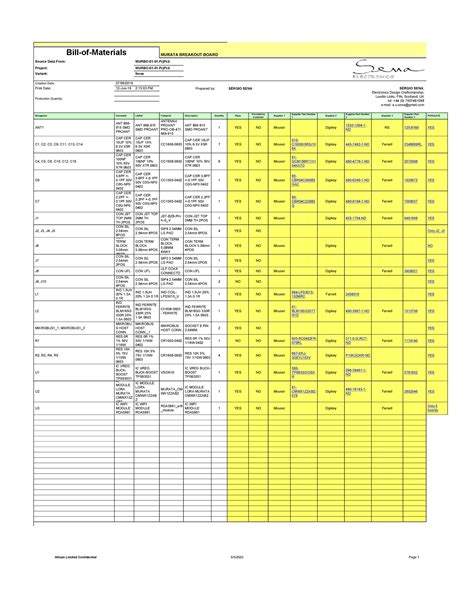 Free Bill Of Material Templates Excel Word Templatelab