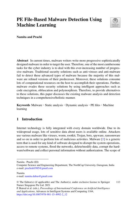 pdf pe file based malware detection using machine learning