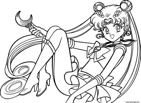 Coloriage Sailor Moon Girl Princess JeColorie