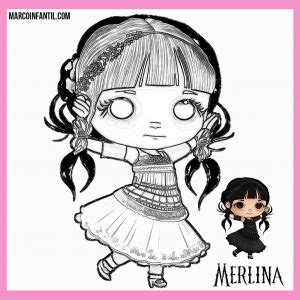 Merlina Dibujos Para Colorear Imprimibles Gratis