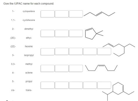 Solved Give The IUPAC Name For Each Compound Chegg