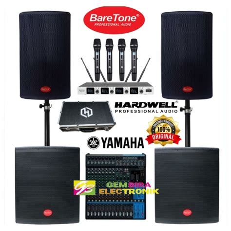 Jual Paket Sound System Mixer Yamaha MG16XU ORIGINAL Speaker Baretone