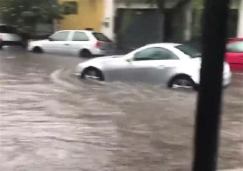 Imágenes del temporal diluvio extremo y anegamientos en la Ciudad de