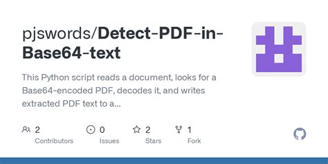 github pjswords detect pdf in base64 text this python script reads a document looks for a