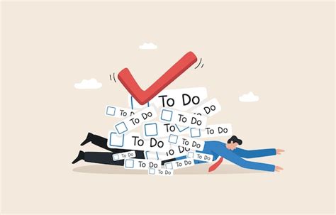 Premium Vector Getting Things Done Long To Do List Failed To Work Or