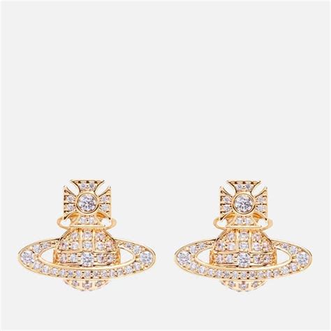 Vivienne Westwood Carmela Bas Relief Gold Tone Earrings 免邮