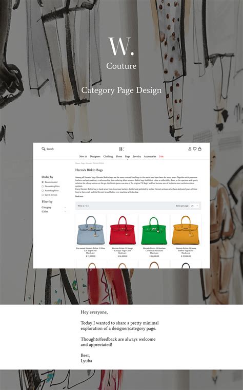 Category Page Design On Behance
