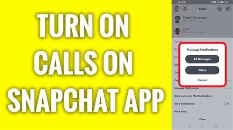 How To Turn On Calls On Snapchat App Youtube