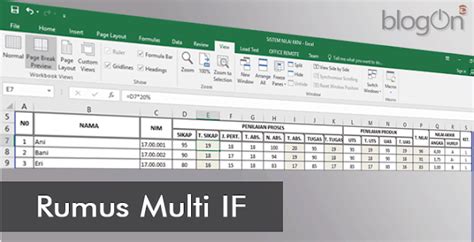 Cara Membuat Tabel Penilaian Di Excel Ilmu