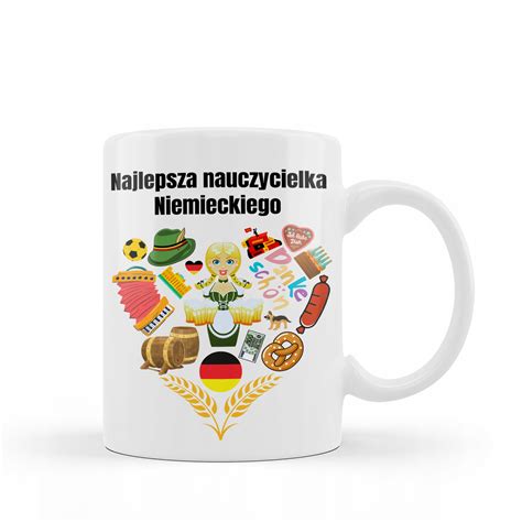 Kubek z nadrukiem DLA NAUCZYCIELA NIEMIECKIEGO DZIEŃ NAUCZYCIELA