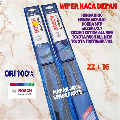 Jual Bosch Wiper Blade Wiper Kaca Depan Brio Mobilio Brv All