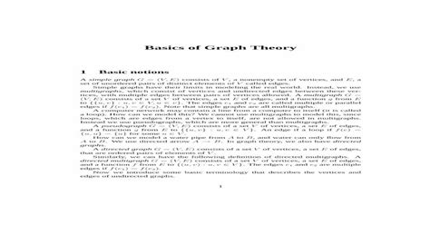 basics of graph theory ntubasics of graph theory 1 basic notions a simple graph g v e