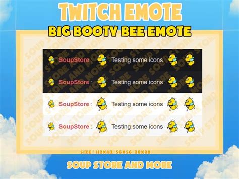 Big Booty Bee Emote For Twitch Twitch Discord Youtube Etsy In 2023