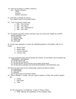 Pega Mock Questions Pdf
