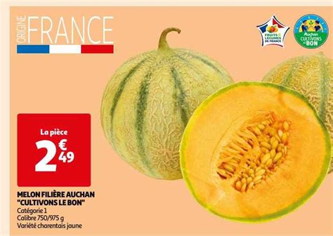 Promo Melon Filière Auchan cultivons Le Bon chez Auchan iCatalogue fr