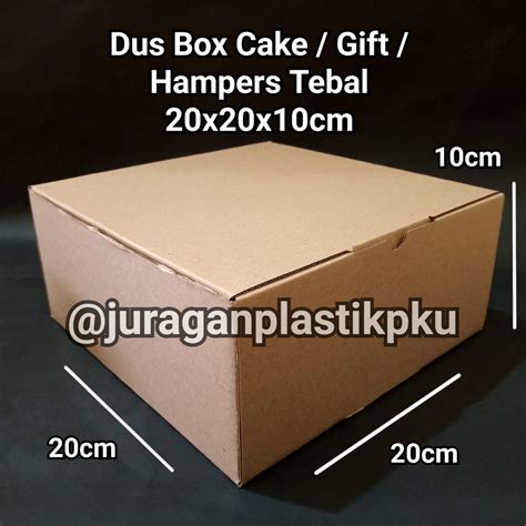 Jual Dus Box 20x20x10 Cm Kotak Kemasan Cake Gift Hampers Souvenir