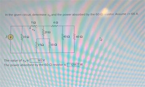 Solved In The Given Circuit Determine Vx And The Power Chegg