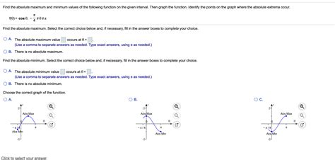 answered find the absolute maximum and minimum… bartleby