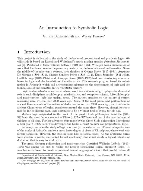 an introduction to symbolic logic guram bezhanishvili and wesley fussner pdf logic