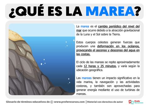 Qu Es La Marea Definici N De Marea