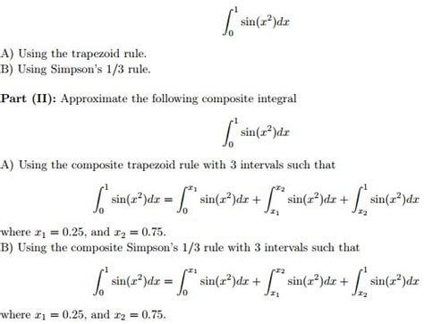 solved find the approximation of the integral using the