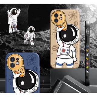 Capa Flex Vel Silicone Anti Outono Astronauta Para Iphone Pro