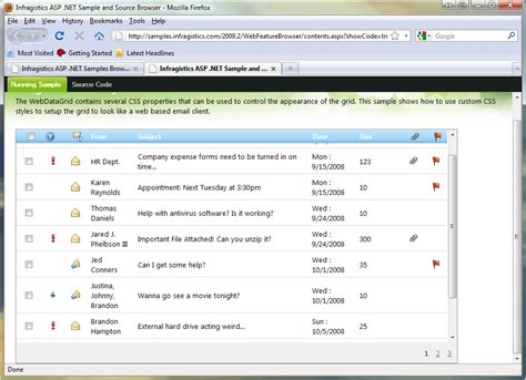 infragistics webdatagrid