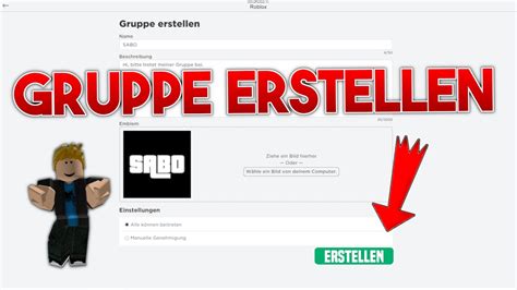 Roblox GRUPPE ERSTELLEN Und EINRICHTEN SABO YouTube