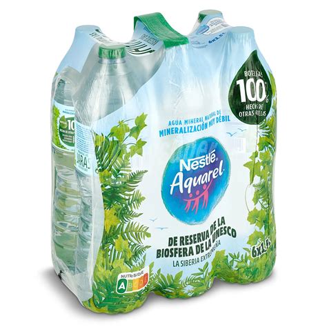 Aquarel Nestlé Agua mineral natural Aquarel Pack 6 x 1 5 l