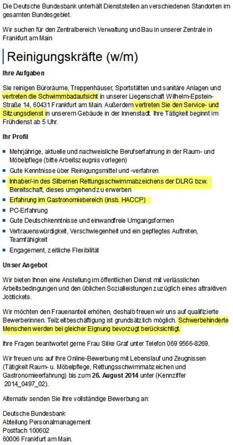 Bewerbung Fuer Reinigungskraft