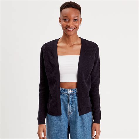 Gilet Manches Longues Bleu Marine Femme Vibs