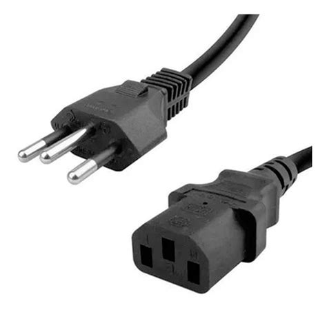 Cabo De For A Energia Atx Tripolar Novo Padr O Monitor Pc