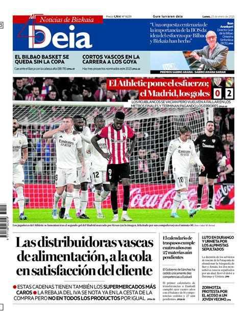 DEIA On Twitter Egun On Consulta La Portada De DEIA De Hoy Lunes 23