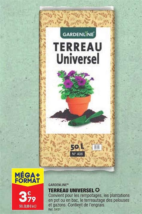 Promo Terreau Universel Gardenline Chez Aldi Icatalogue Fr