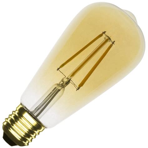 Led Gl Hbirne Filament E W Lm St Dimmbar Gold Warmes Wei