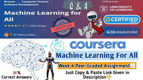Coursera Machine Learning For All Week Peer Graded Assignment