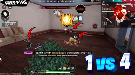 Solo Vs Squad Gameplay BR Rank Match Op Gameplay 1 VS 4 Mobile