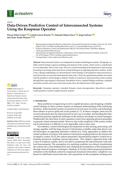 pdf data driven predictive control of interconnected systems using the koopman operator